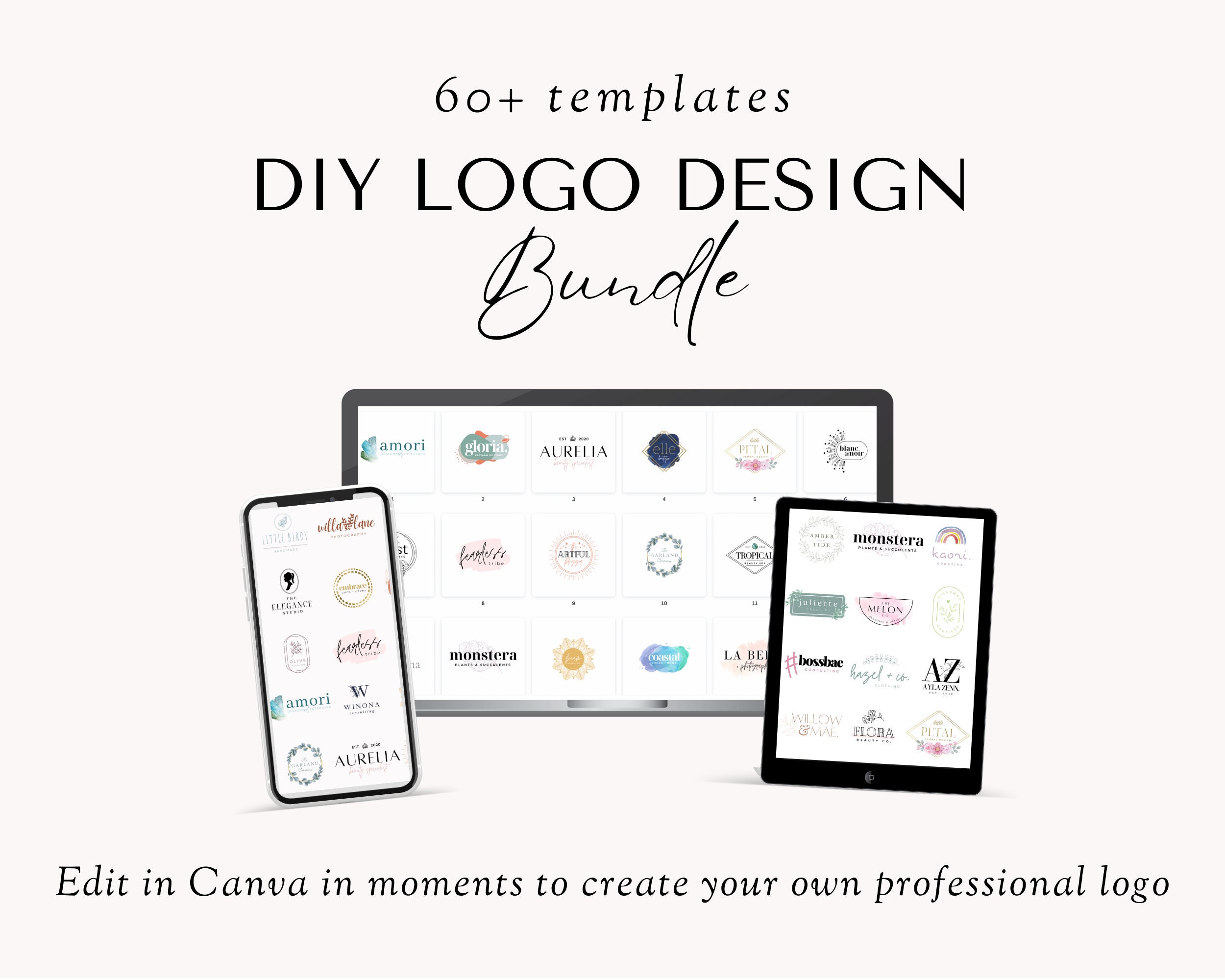 Logo Kit DIY Logo Design Instant Download Logo Templates - Etsy Australia