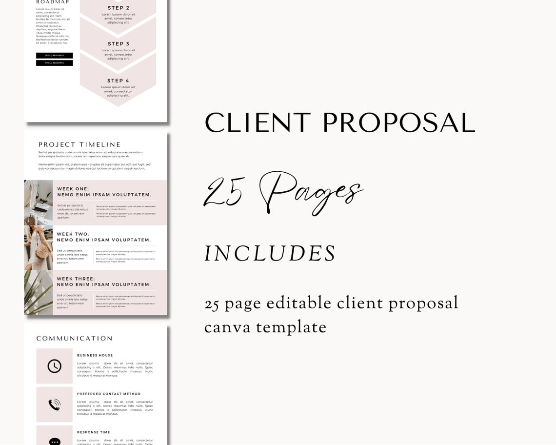 Client Proposal Template, Business Proposal Template, Virtual Assistant Client Proposal Canva ...