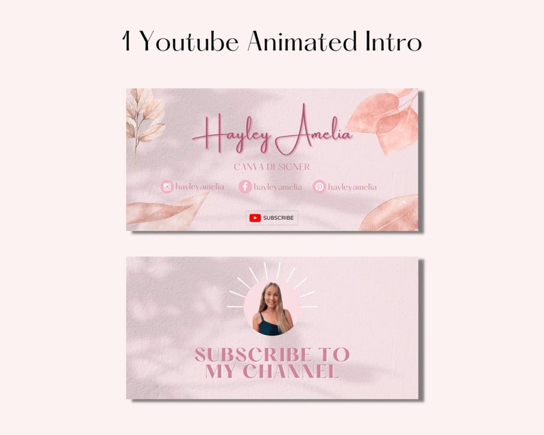 Youtube Branding Kit, Youtube Banner Template, Editable Banners, Intros ...