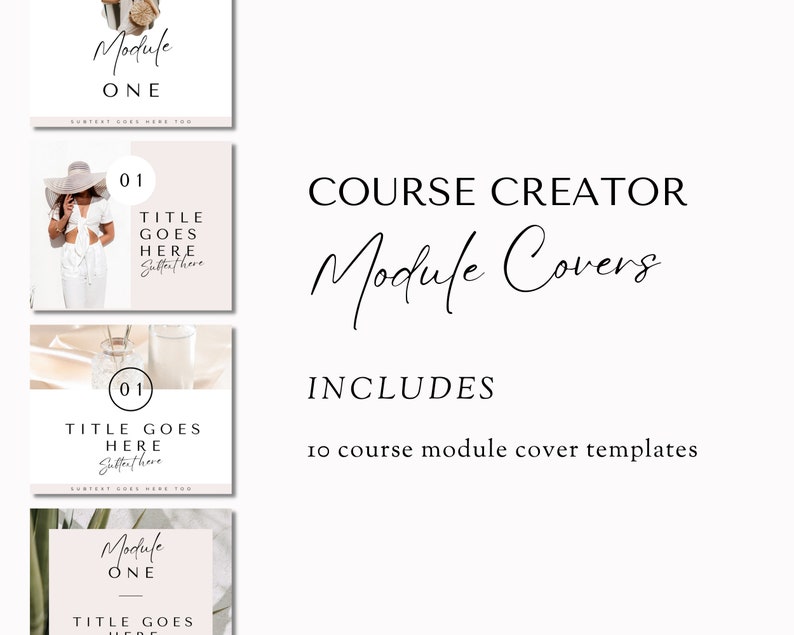 Module Cover Templates Course Creator Templates Online - Etsy