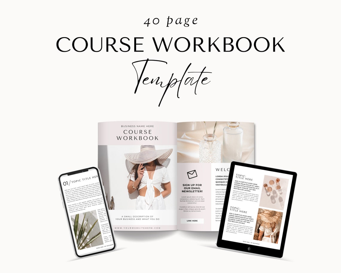 Editable Workbook Template, Canva Online Course Workbook, Ebook ...