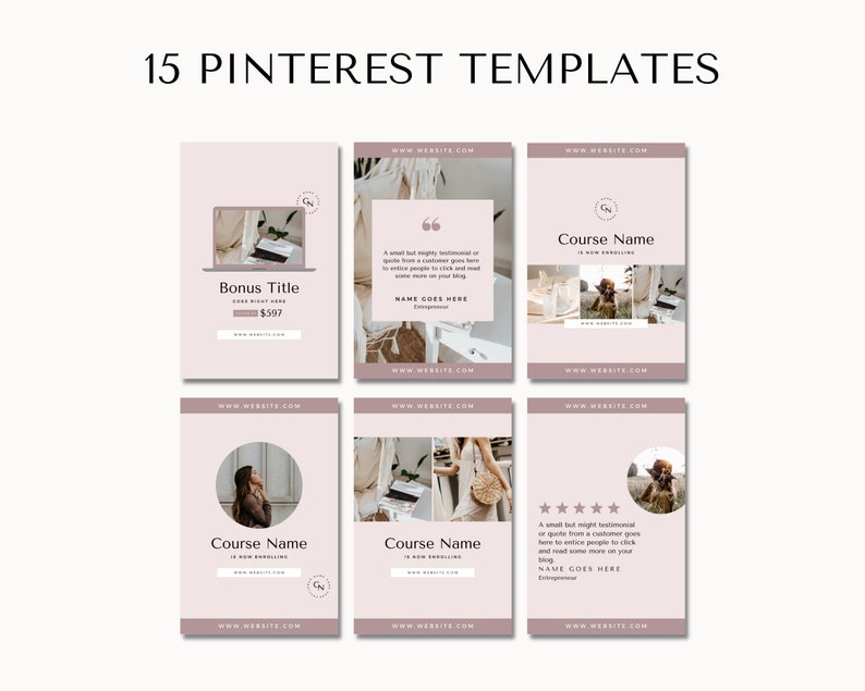 Pinterest Templates Canva, Pink Pinterest Templates, Blogger Templates ...