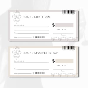 Manifestation Cheque, Vision Board Cheque, Law of Attraction Printable ...
