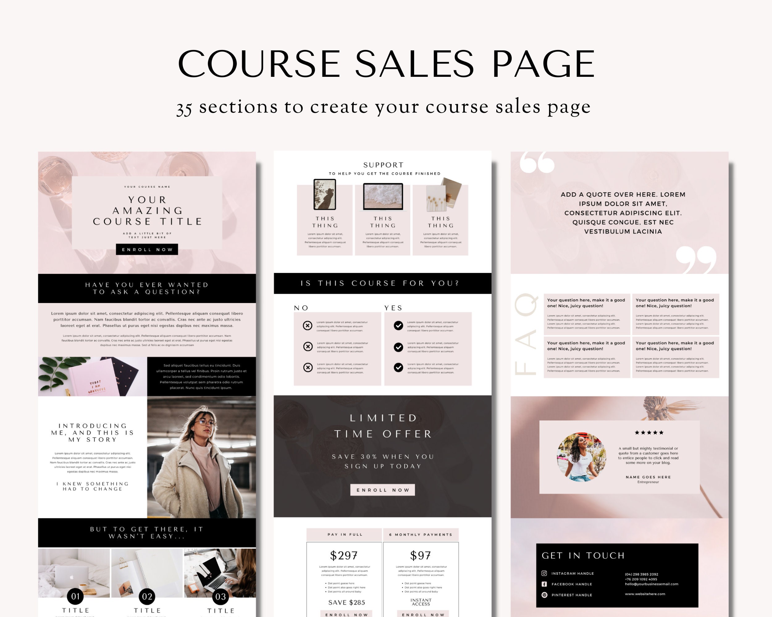 Course Creator Template, Course Creator, Course Template, Course Canva ...