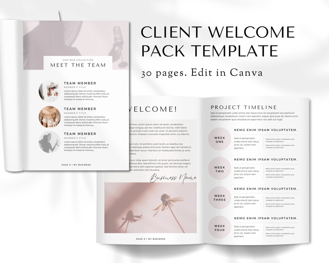 Client Welcome Packet Template New Client Service Guide Virtual Assistant Welcome Packet