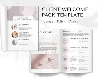 Client Welcome Packet Template New Client Service Guide Virtual Assistant Welcome Packet ...