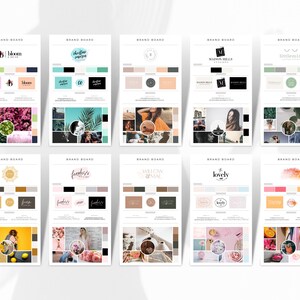 Branding Board Template, Canva Logo Template, DIY Branding Pack ...