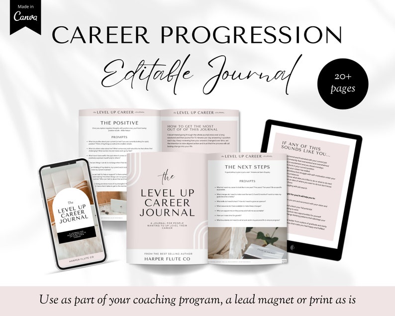 Dream Career Journal, Career Coach Workbook, Career Coach Journal ...