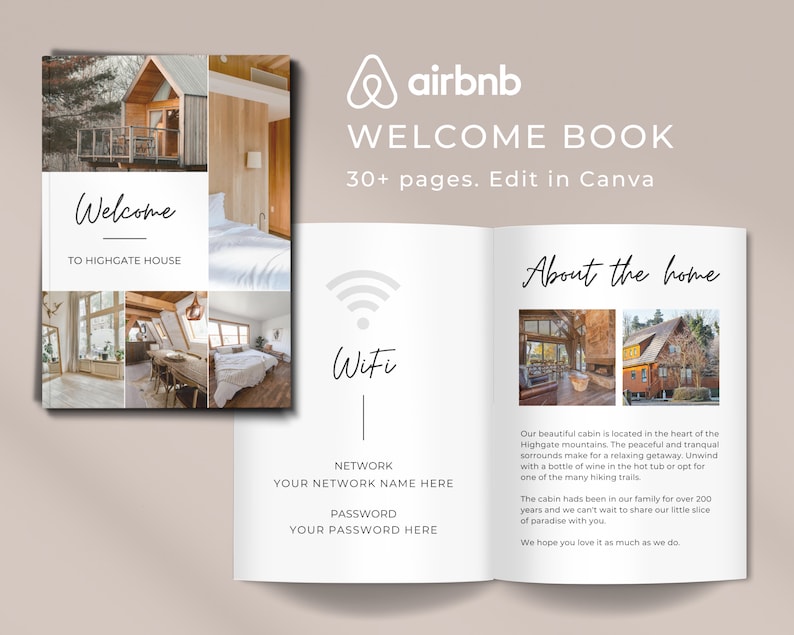 Airbnb Welcome Book Template, Airbnb Guestbook Template, Vacation ...