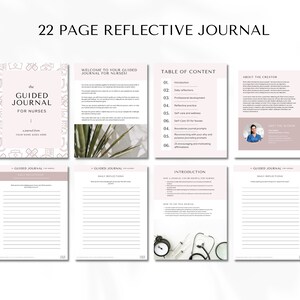 Guided Journal for Nurses, Printable Journal Nursing, Nursing Student ...