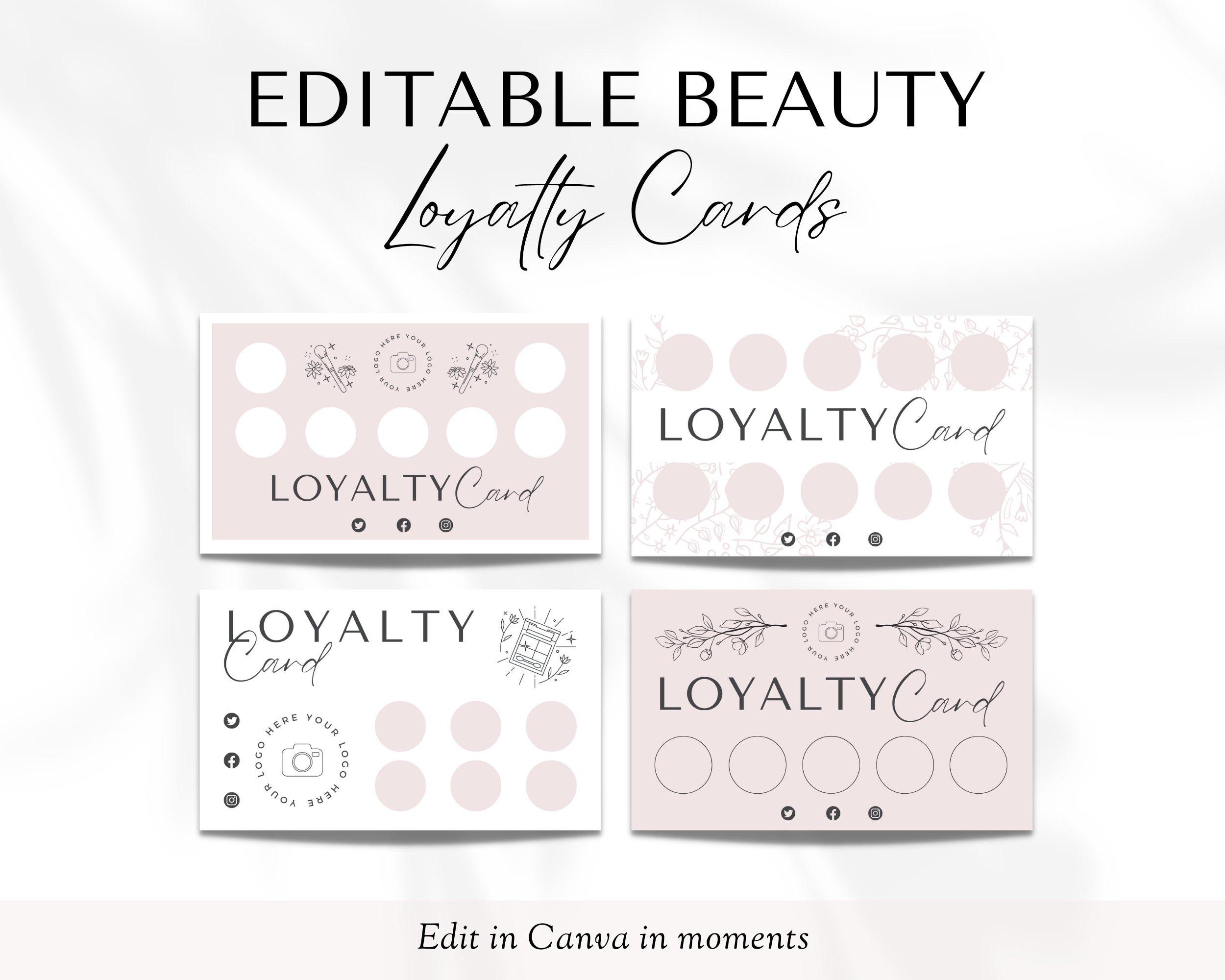 Loyalty Card Stamp, Loyalty Card Template, Loyalty Card Nails, Loyalty ...