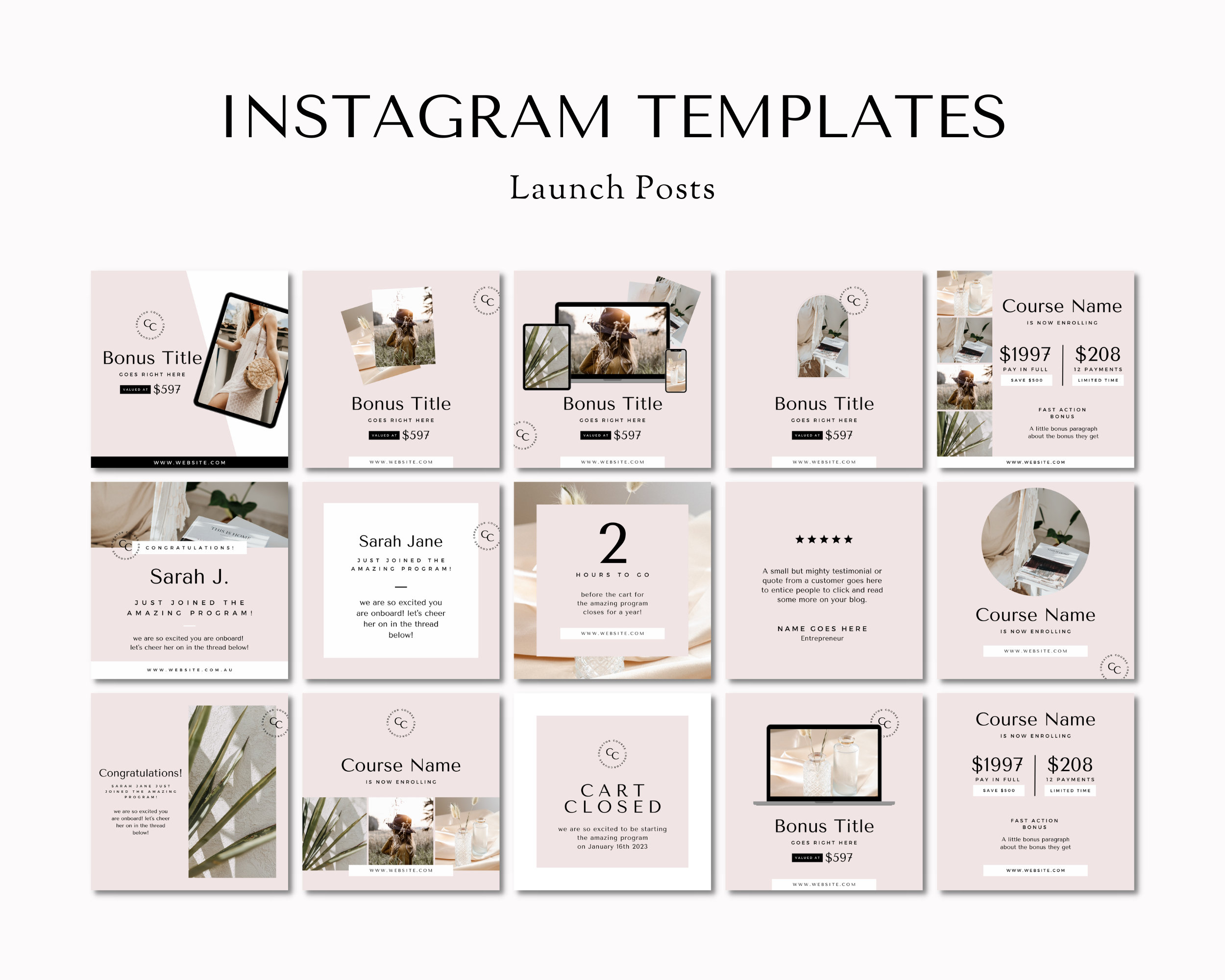 Social Media Content Calendar, Social Media Planner, Social Media ...