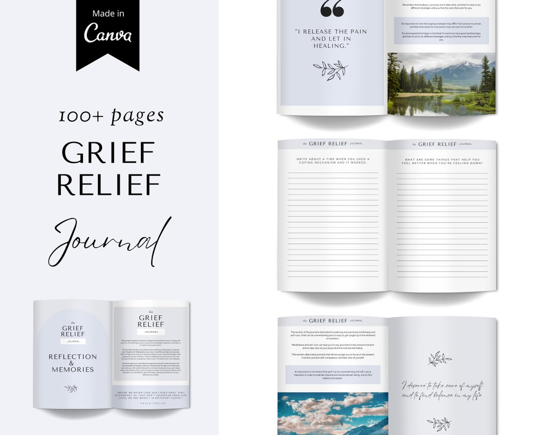 Grief Journal, Grief Gift, Grief Workbook, Sympathy Gift, Healing ...