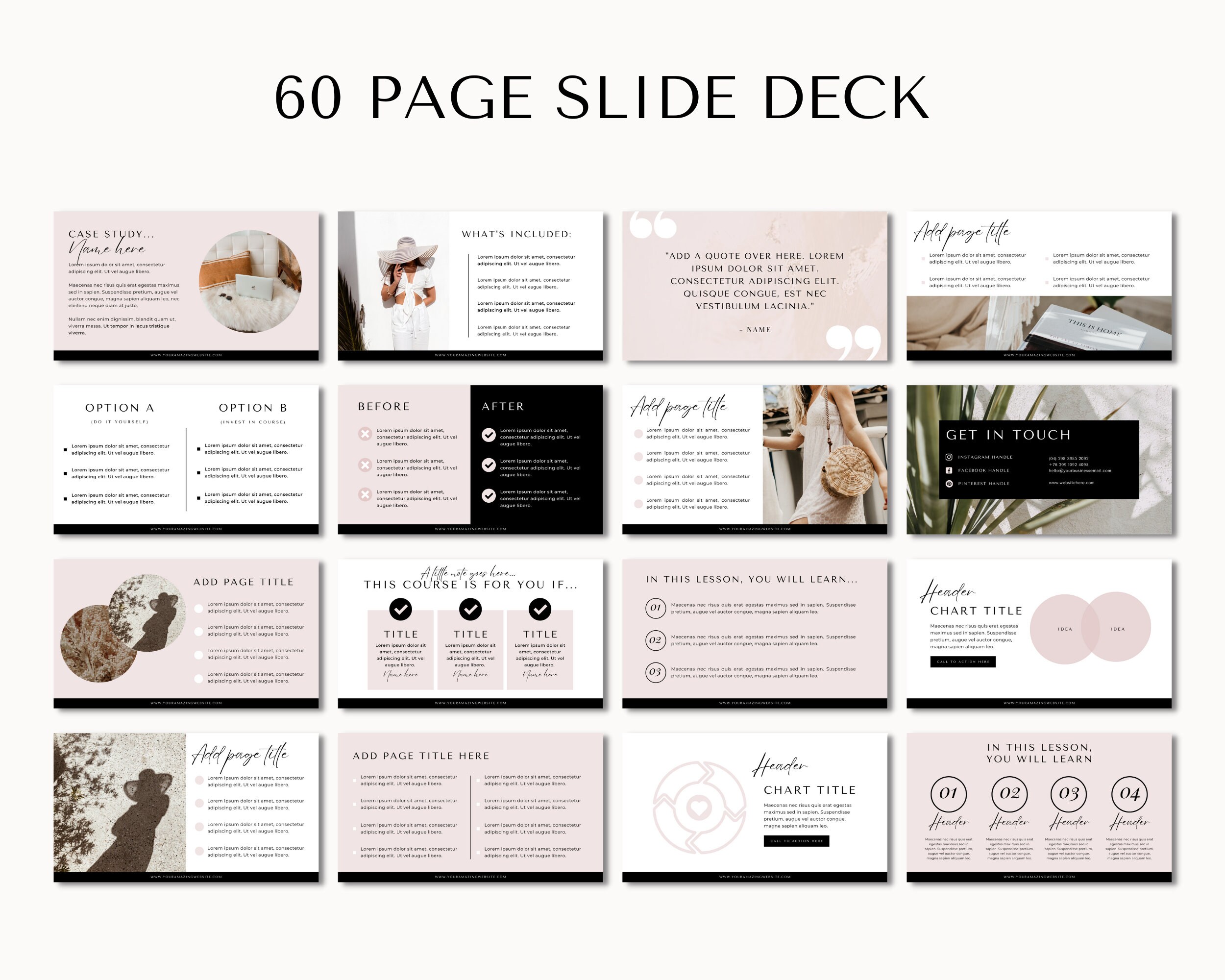 Business Pitch Deck Template, Business Template, Editable Pitch Deck ...