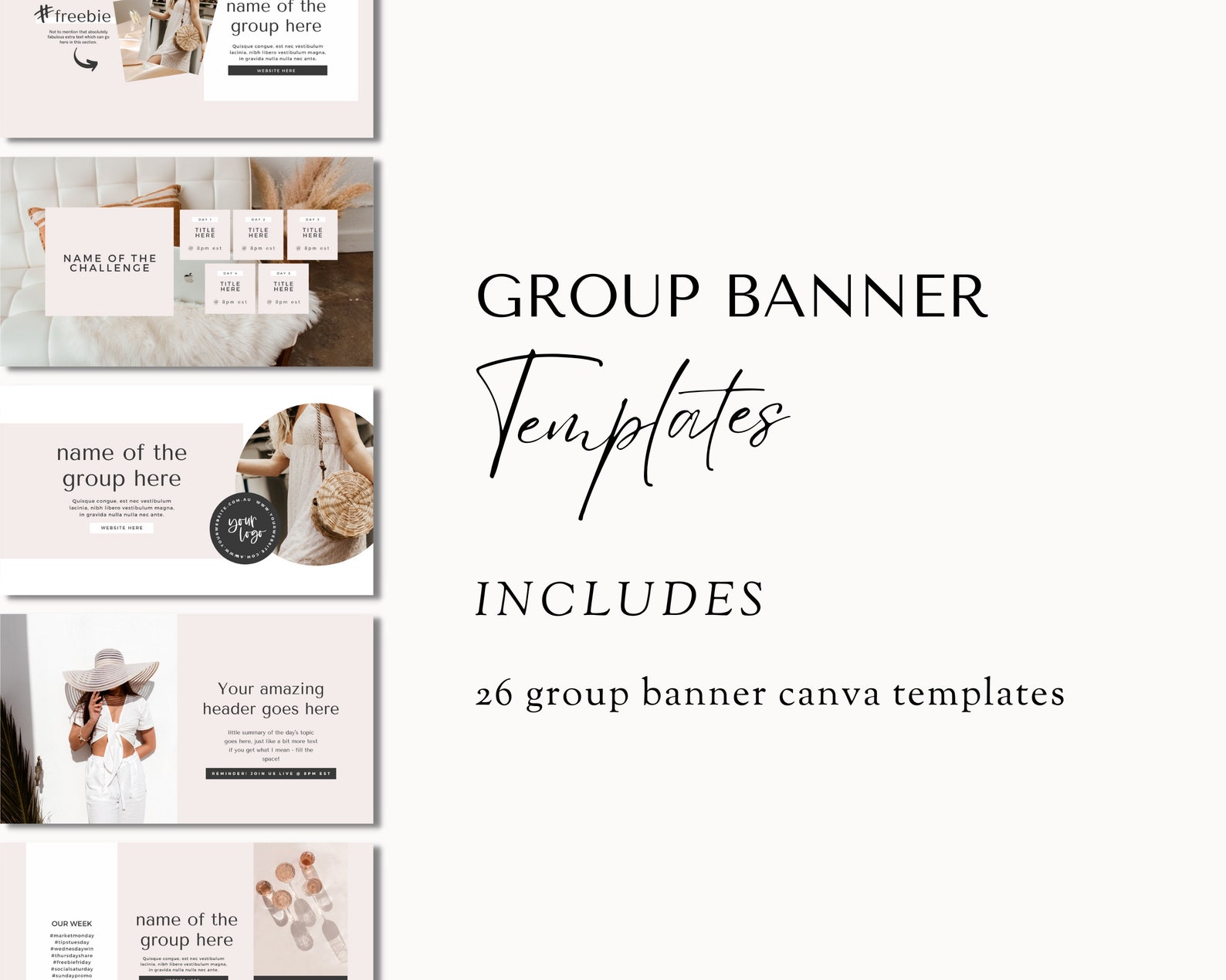Banner Canva Template, Group Banner Template Canva, Facebook Group ...