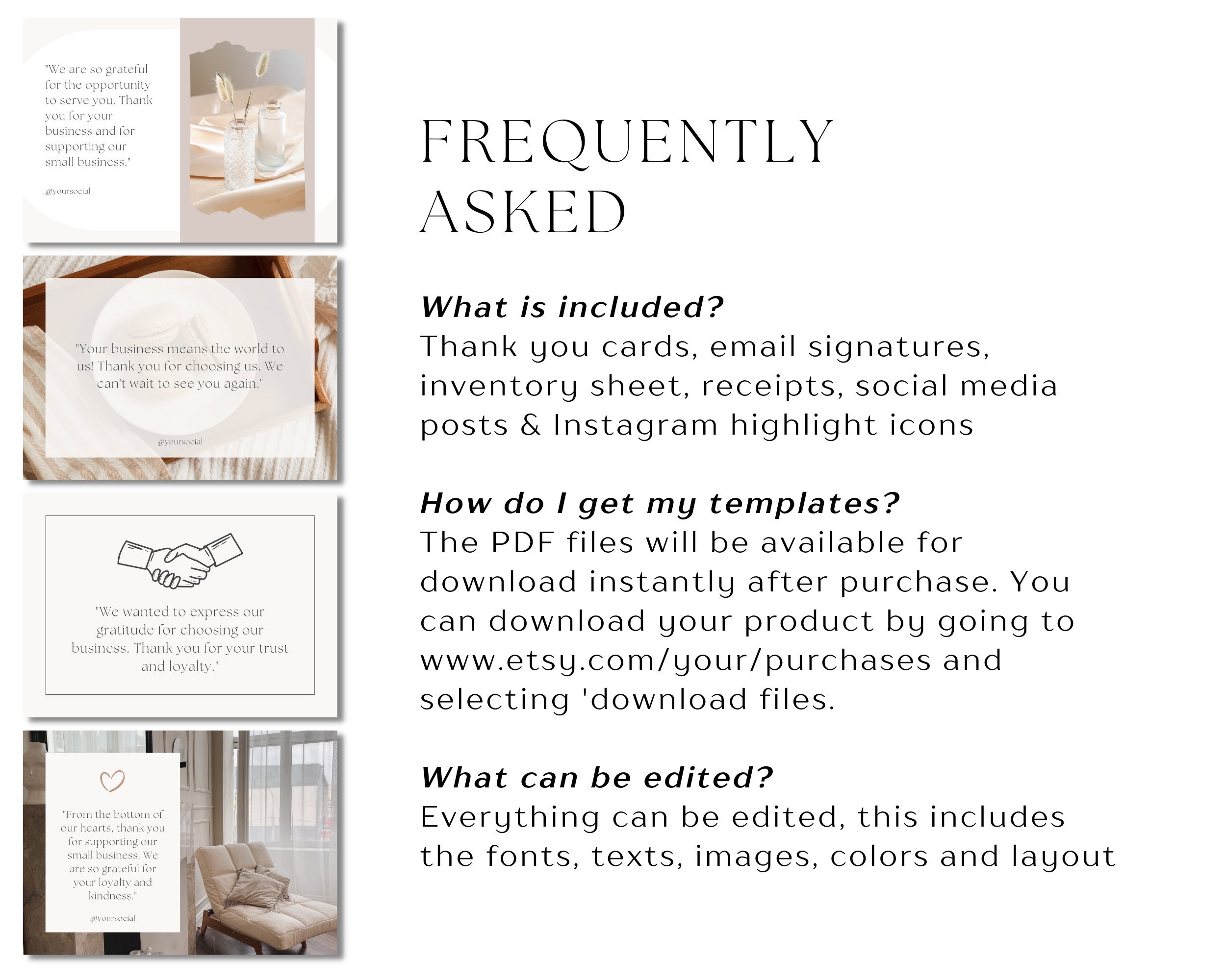 Small Business Canva Template Bundle Small Business - Etsy
