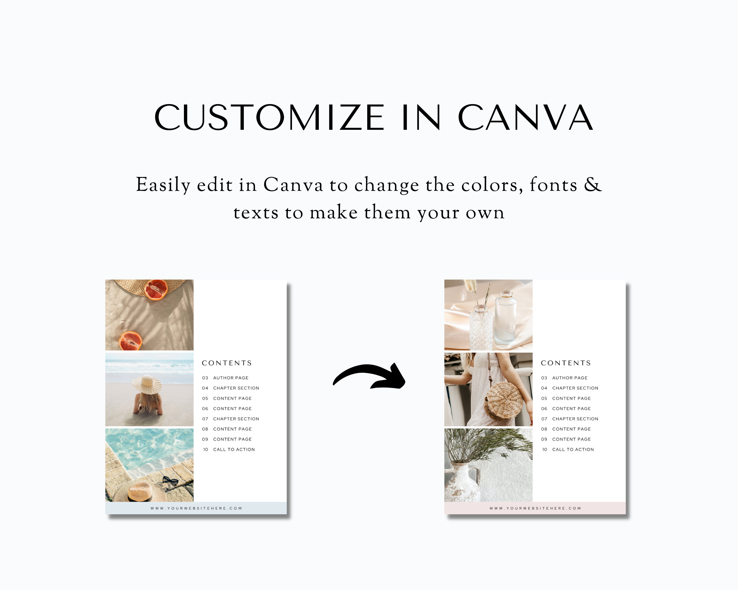 50 Page Ebook Template Canva Editable Ebook Template Ebook - Etsy