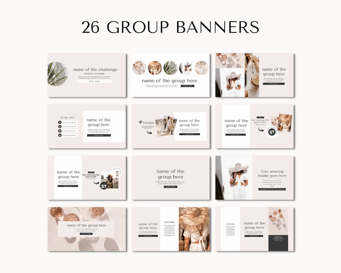 Banner Canva Template, Group Banner Template Canva, Facebook Group ...