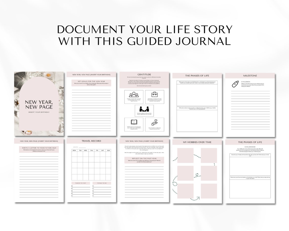 Life Story Journal, Achievement Journal, Bucket List Journal, Guided ...