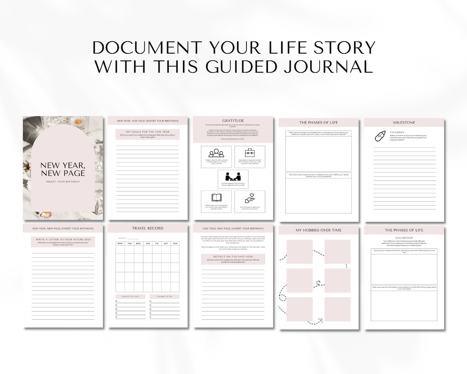 Life Story Journal, Achievement Journal, Bucket List Journal, Guided ...