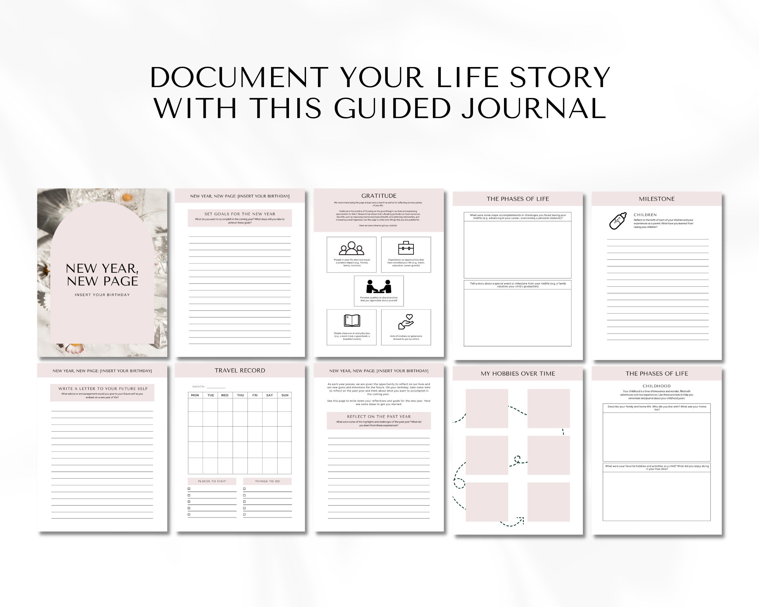 Life Story Journal, Achievement Journal, Bucket List Journal, Guided ...