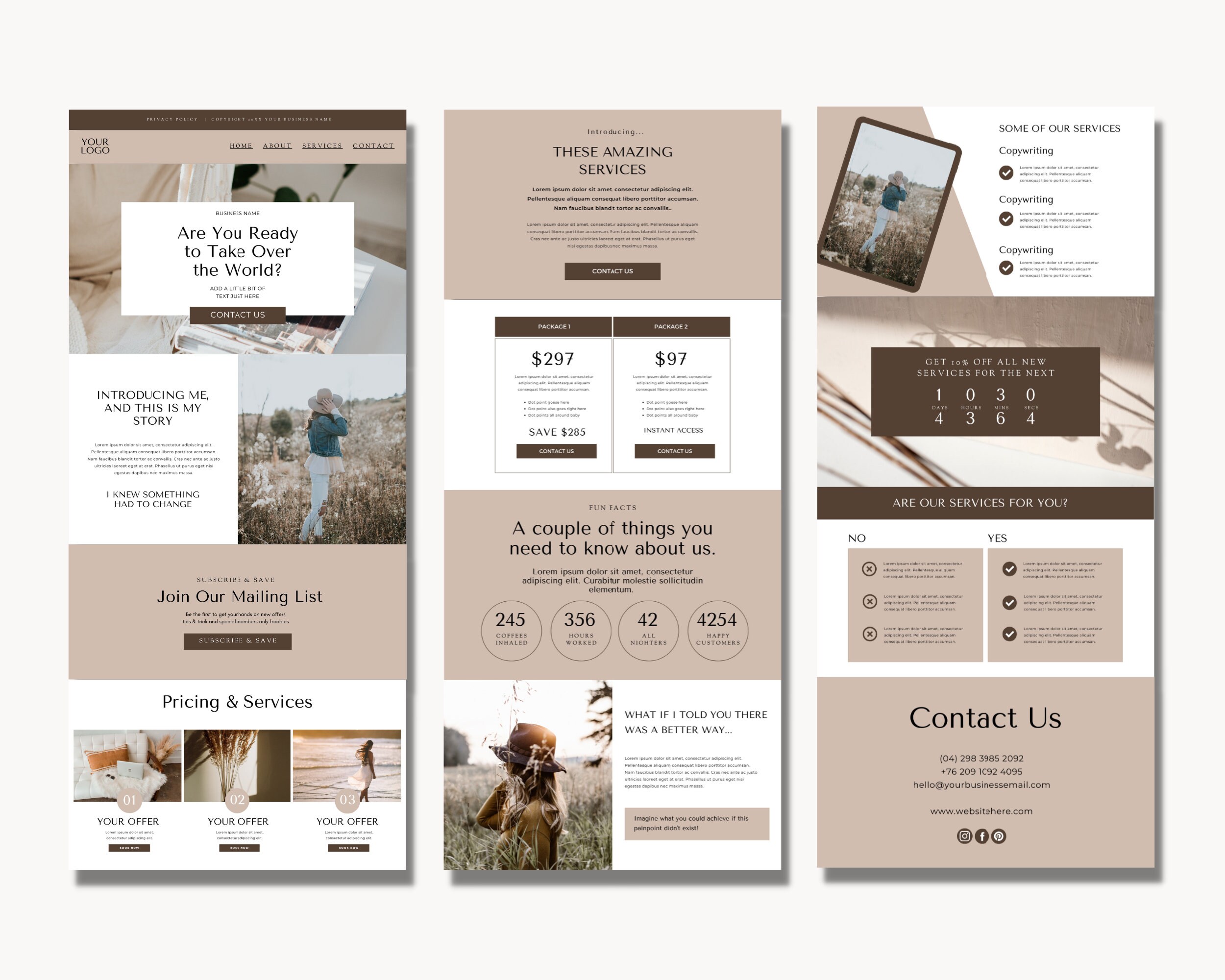Canva Website Template, Website Templates, Done for You Website, Canva ...