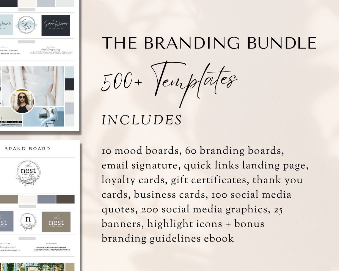 DIY Branding Package Template Logo Kit Business Branding - Etsy