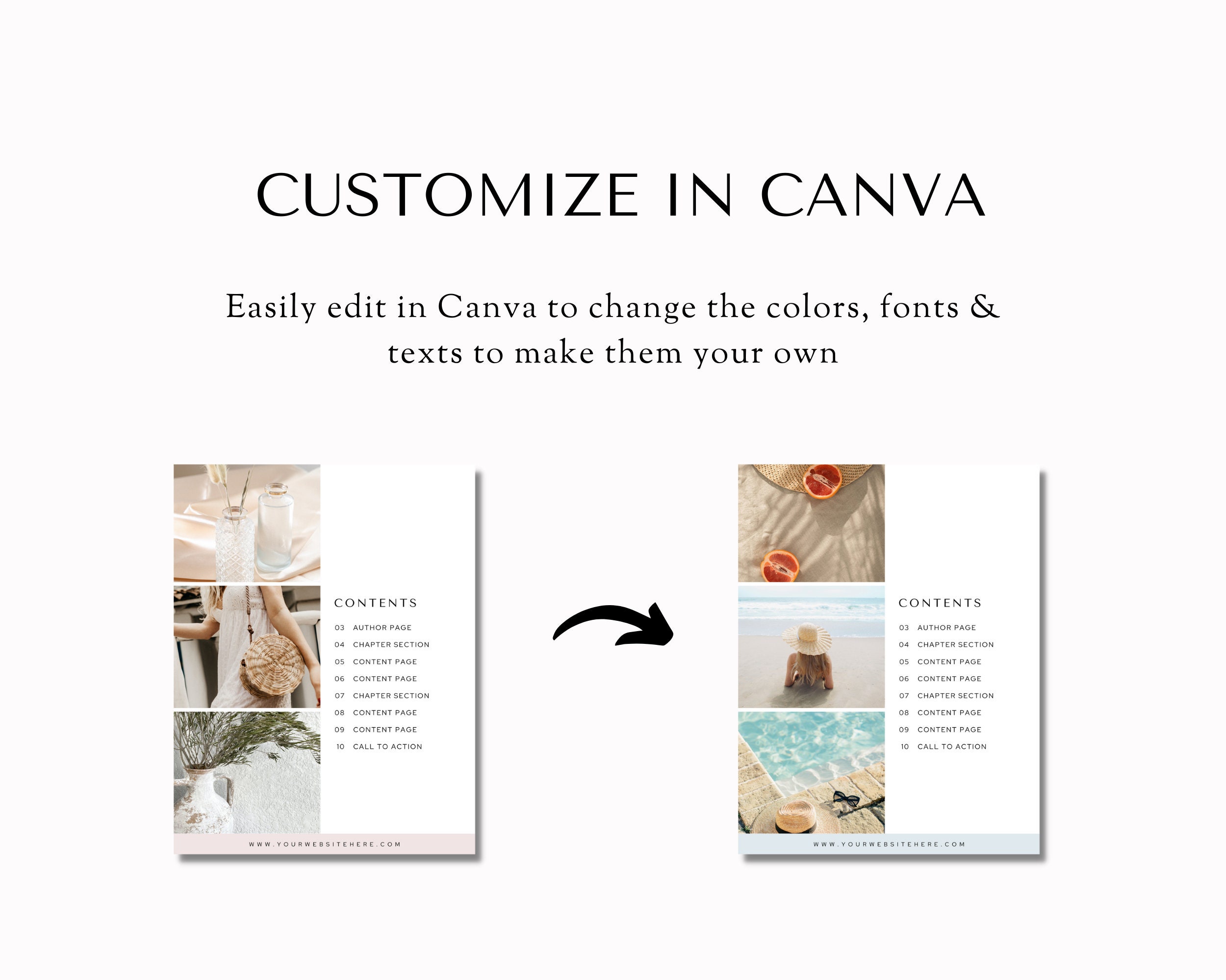 50 Page Ebook Template Canva, Editable Ebook Template, Ebook Digital ...