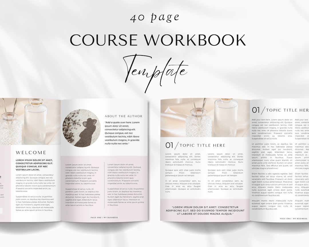 Editable Workbook Template, Canva Online Course Workbook, Ebook ...