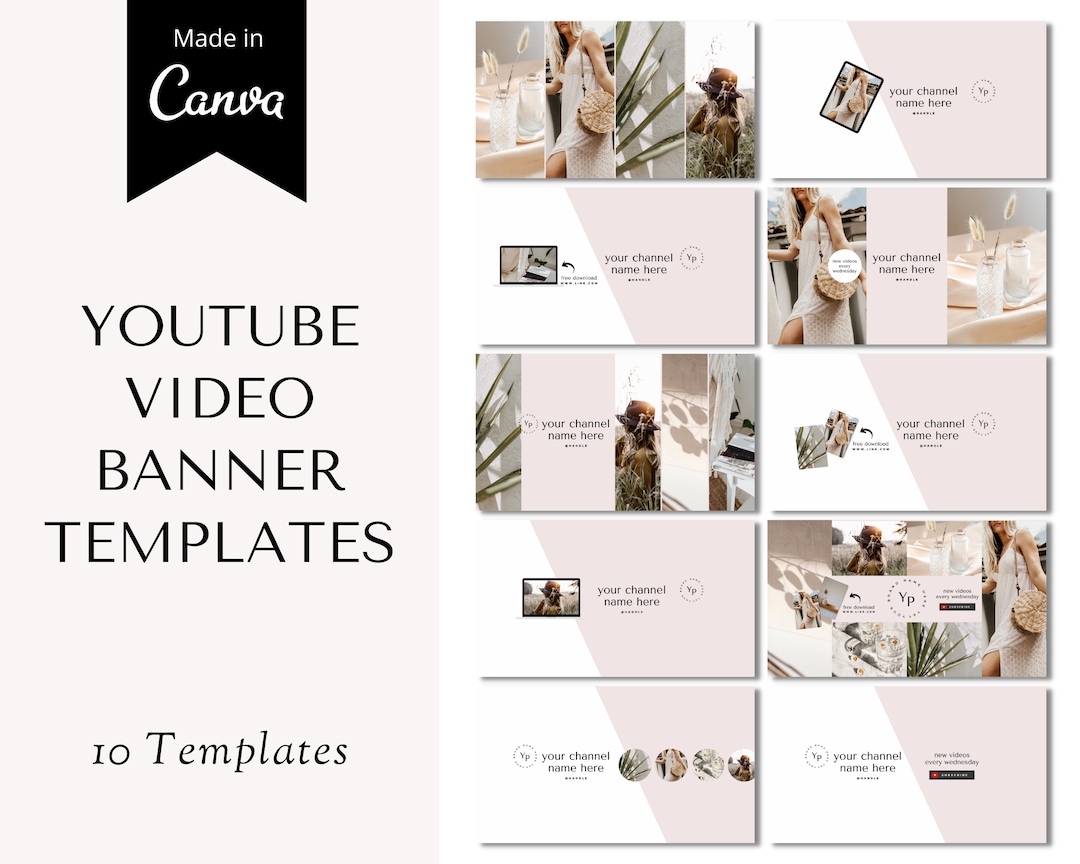 Youtube Banners, Editable Youtube Banner Templates, Youtube Canva ...