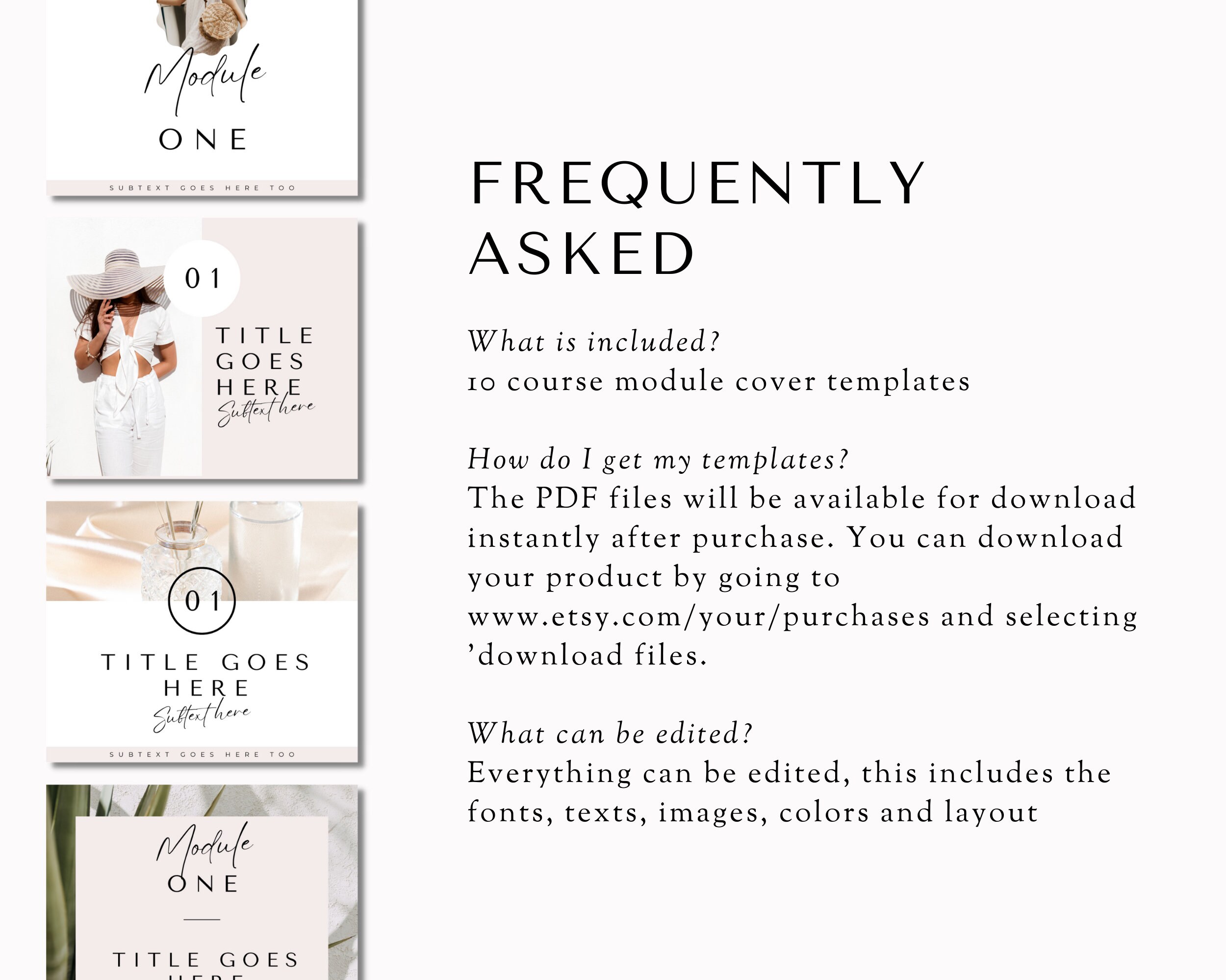 Module Cover Templates Course Creator Templates Online - Etsy