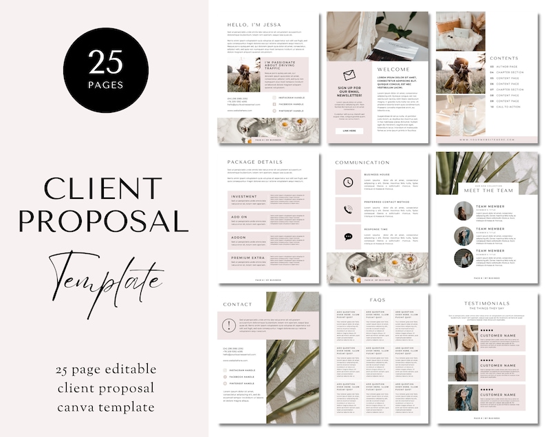 Client Proposal Template Business Proposal Template Virtual - Etsy