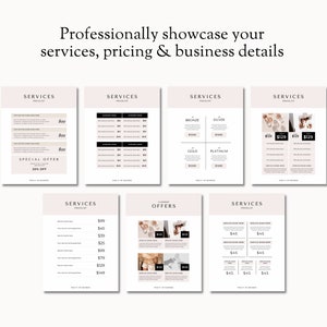Services & Pricing Guide Template, Price List, Business Price List ...