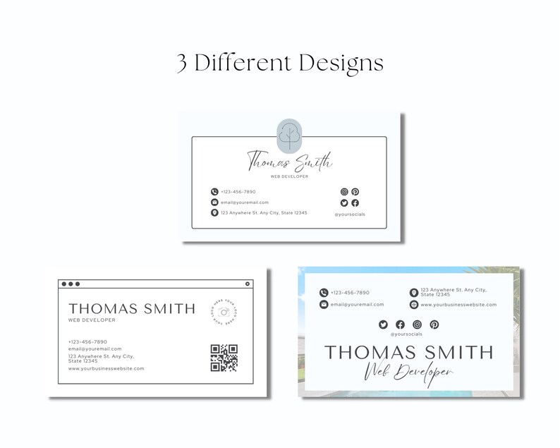 Freelancer Business Cards, Business Cards Online Business, Canva ...
