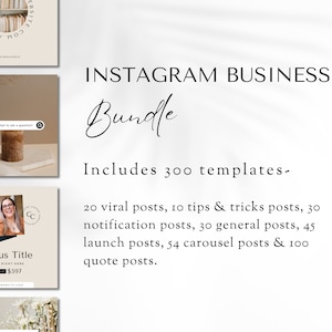 Social Media Templates, Small Business Instagram Templates, Instagram ...