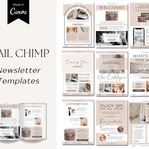 Mail Chimp Invitation Template - Etsy