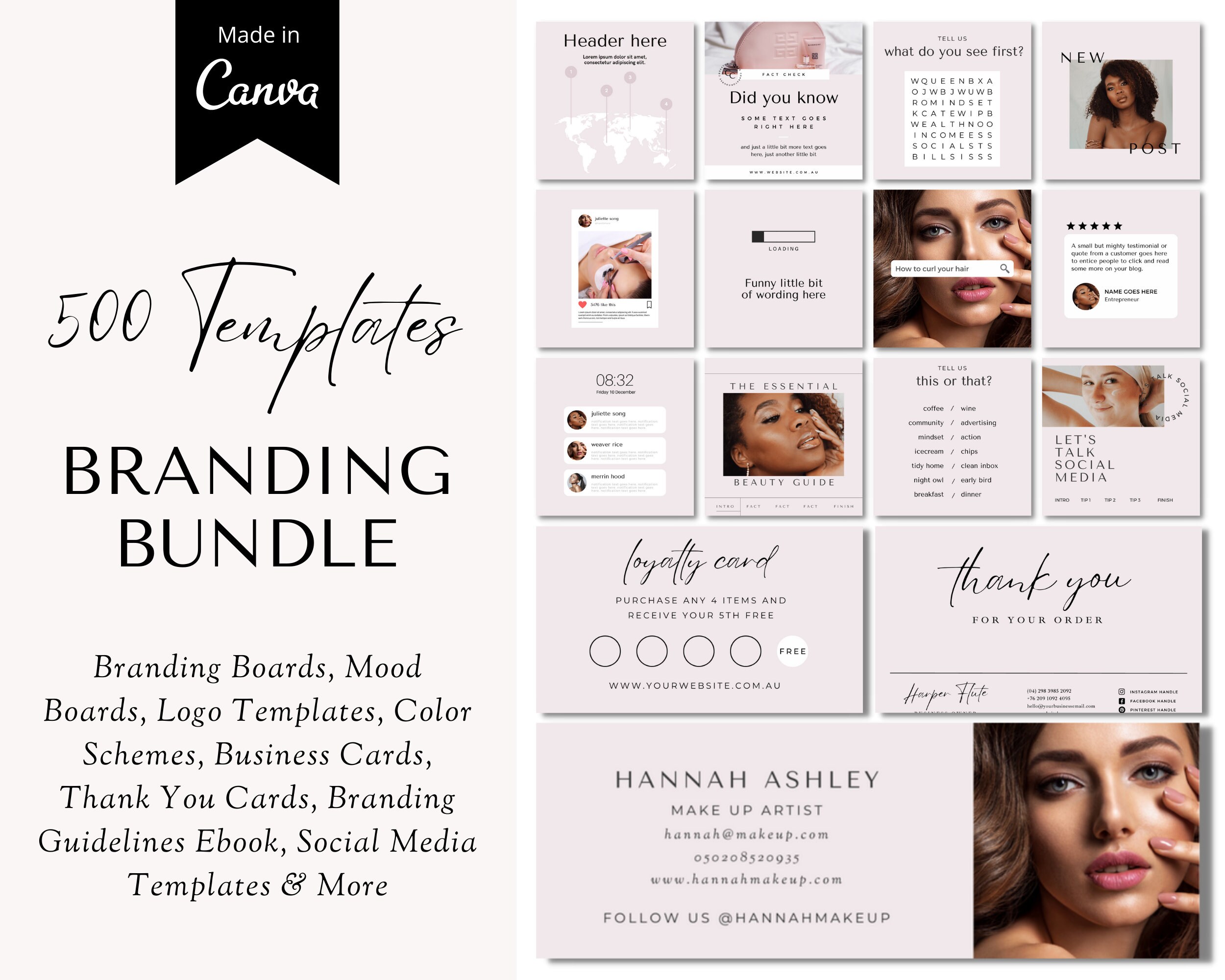 DIY Branding Package Template, Logo Kit, Business Branding Template ...