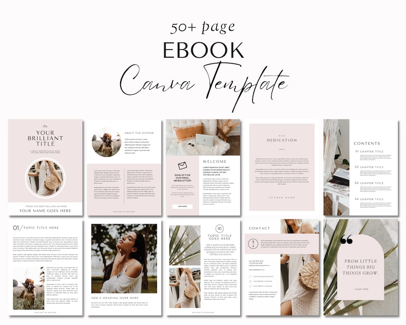 Editable Workbook Template Canva Coaching Ebook Template - Etsy