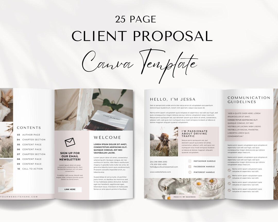 Client Proposal Template, Business Proposal Template, Virtual Assistant