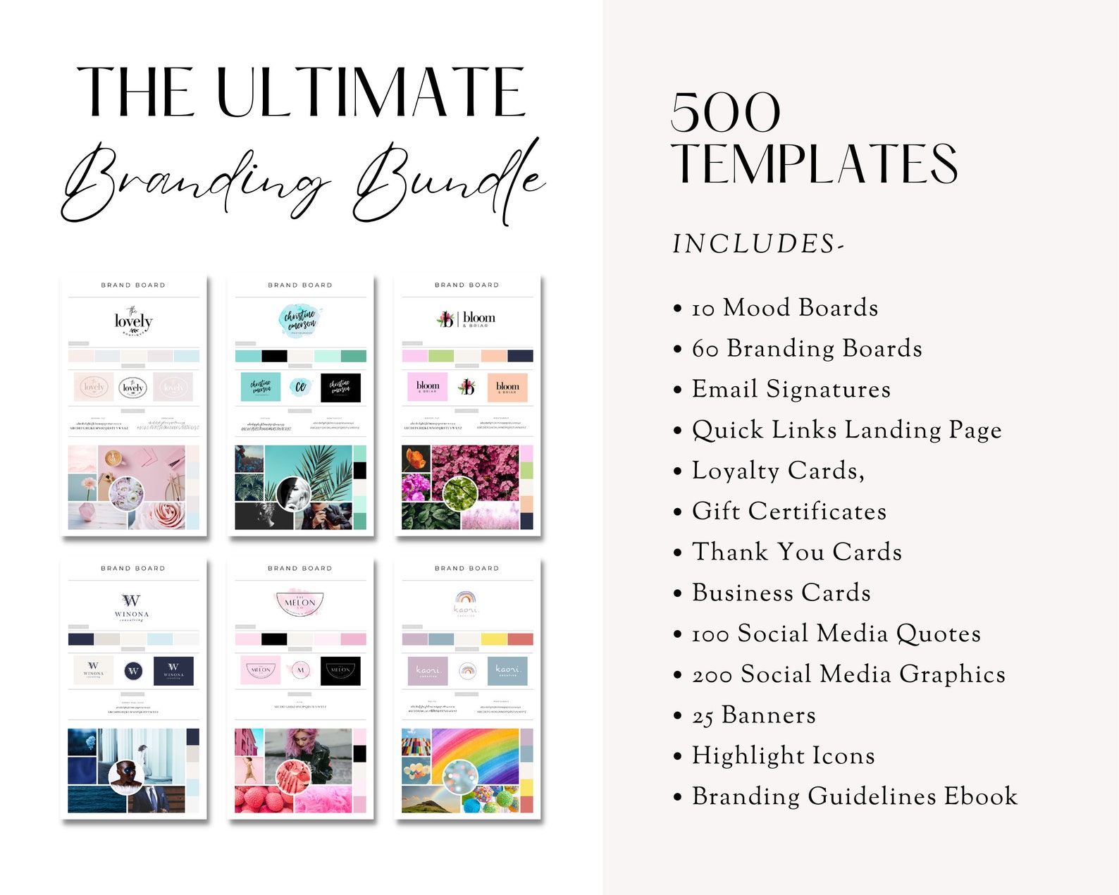 DIY Branding Package Template, Logo Kit, Business Branding Template ...