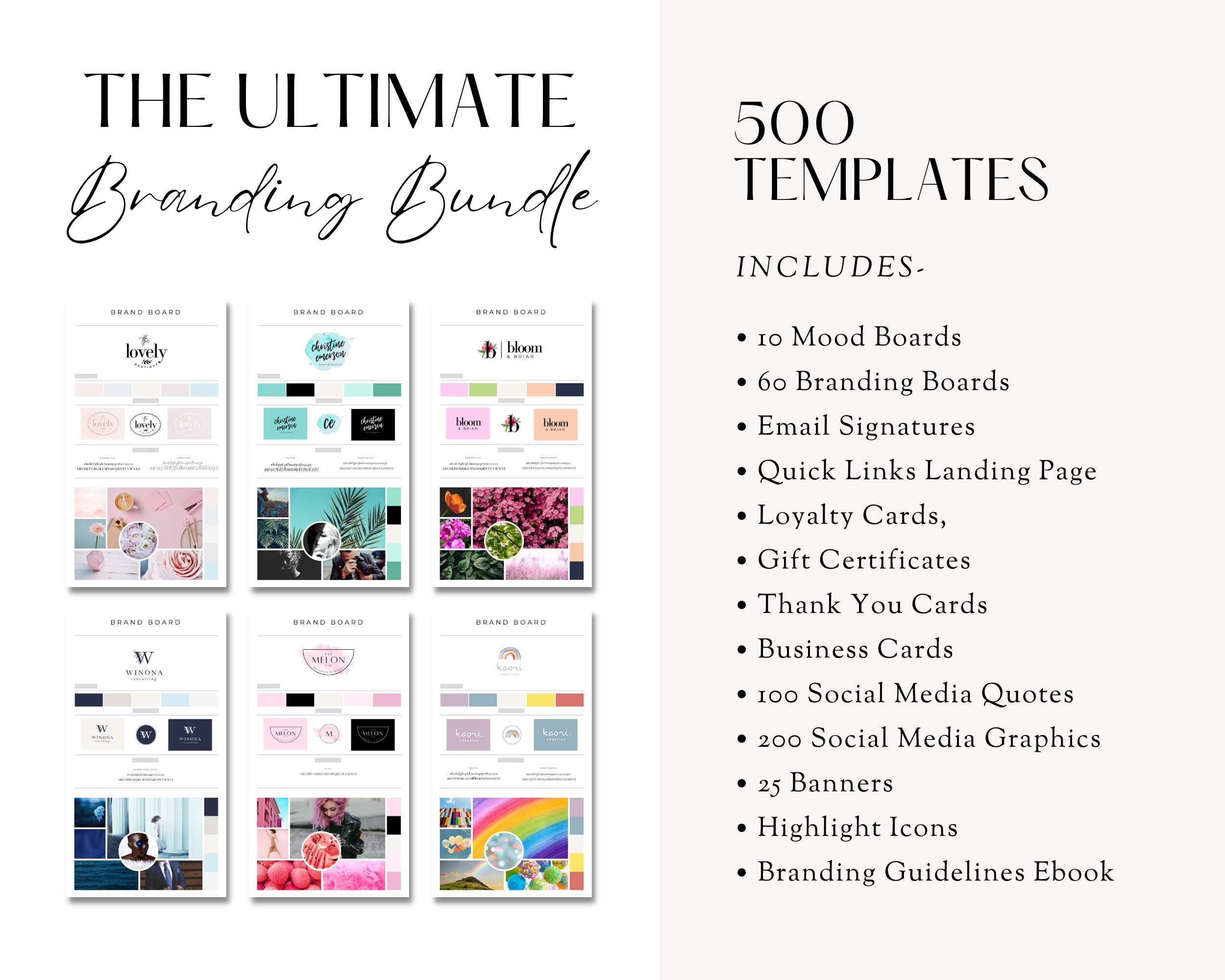 DIY Branding Package Template, Logo Kit, Business Branding Template ...