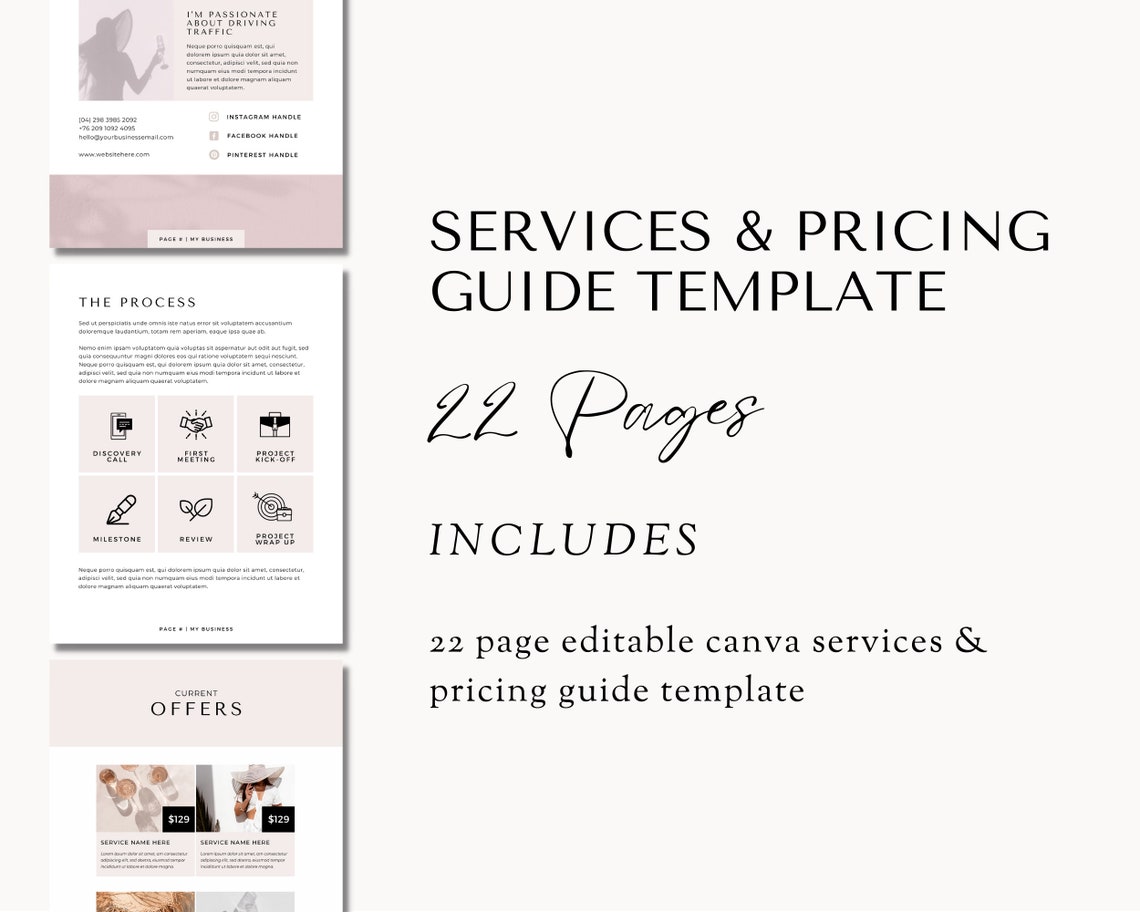 Services & Pricing Guide Template, Price List, Business Price List ...