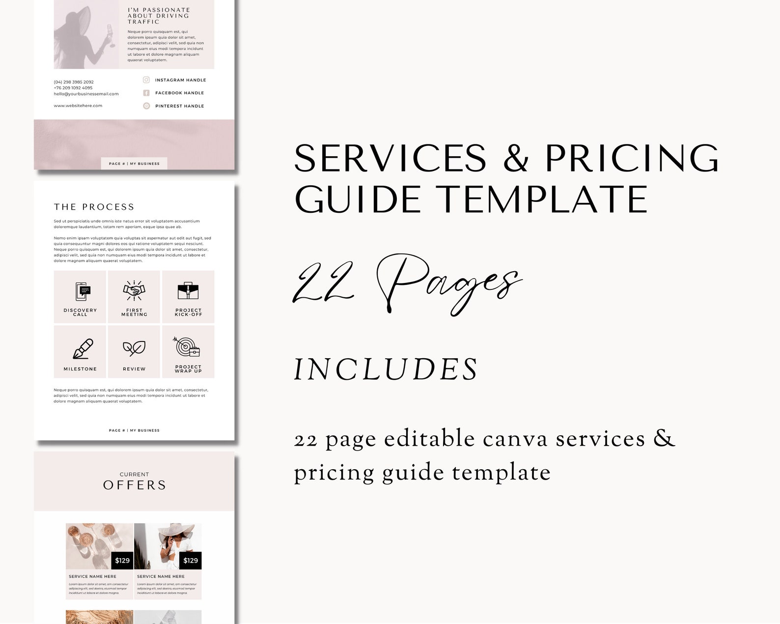 Services & Pricing Guide Template, Price List, Business Price List ...