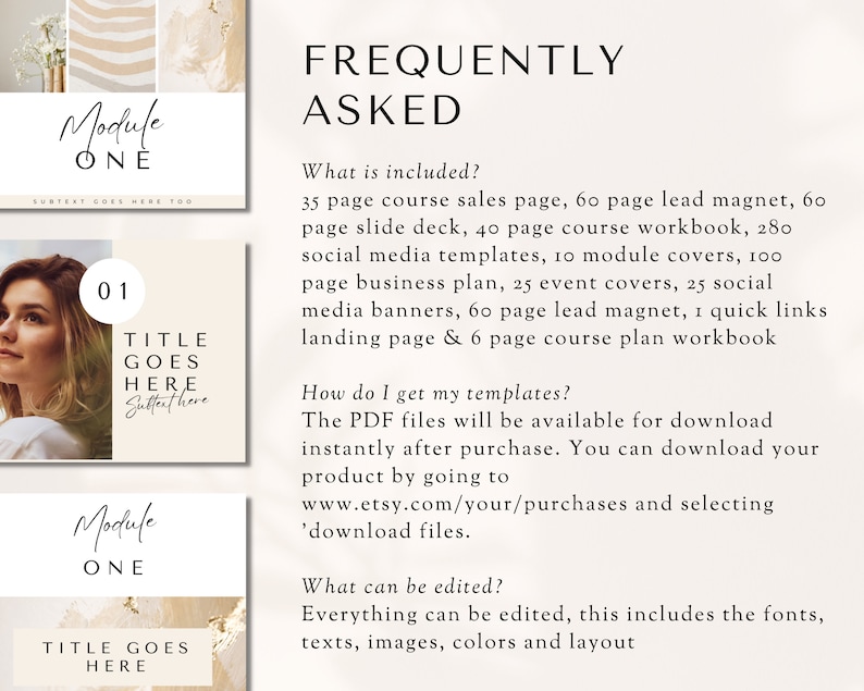 Course Template Course Creator Course Canva Template Course - Etsy