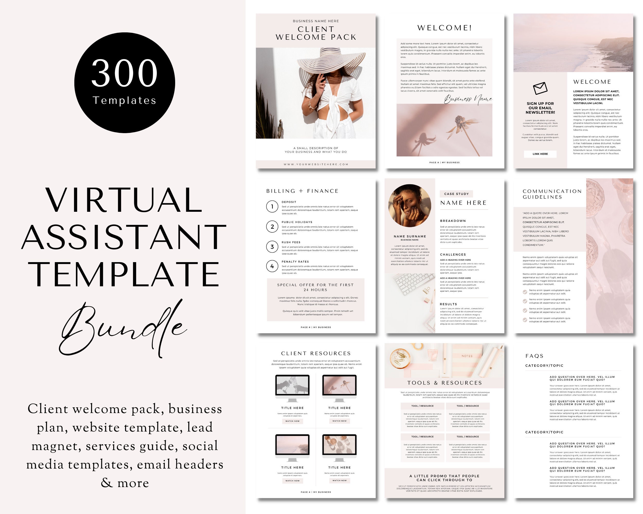 Virtual Assistant Templates, Virtual Assistant Website, Virtual ...
