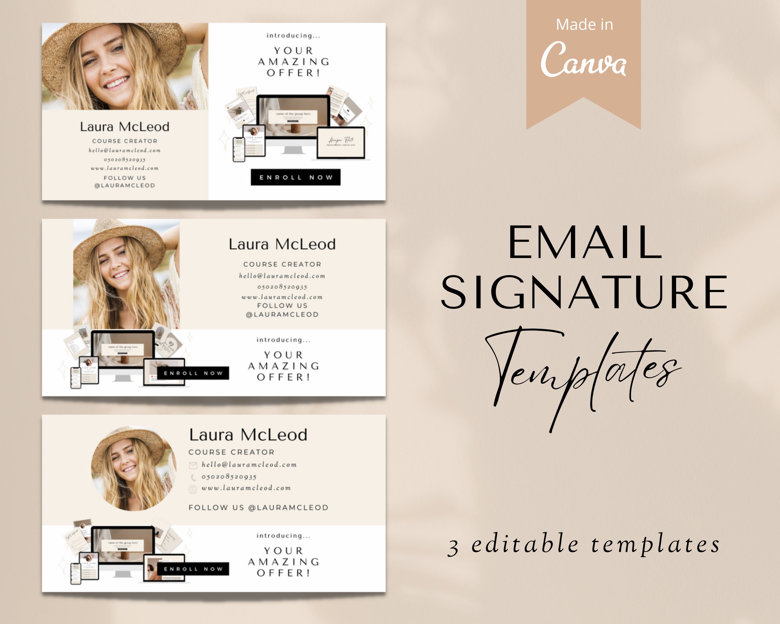 Email Signature Template Logo, Best Seller Photographer Marketing Tool ...
