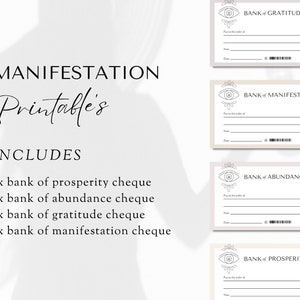 Manifestation Cheque, Vision Board Cheque, Law of Attraction Printable ...