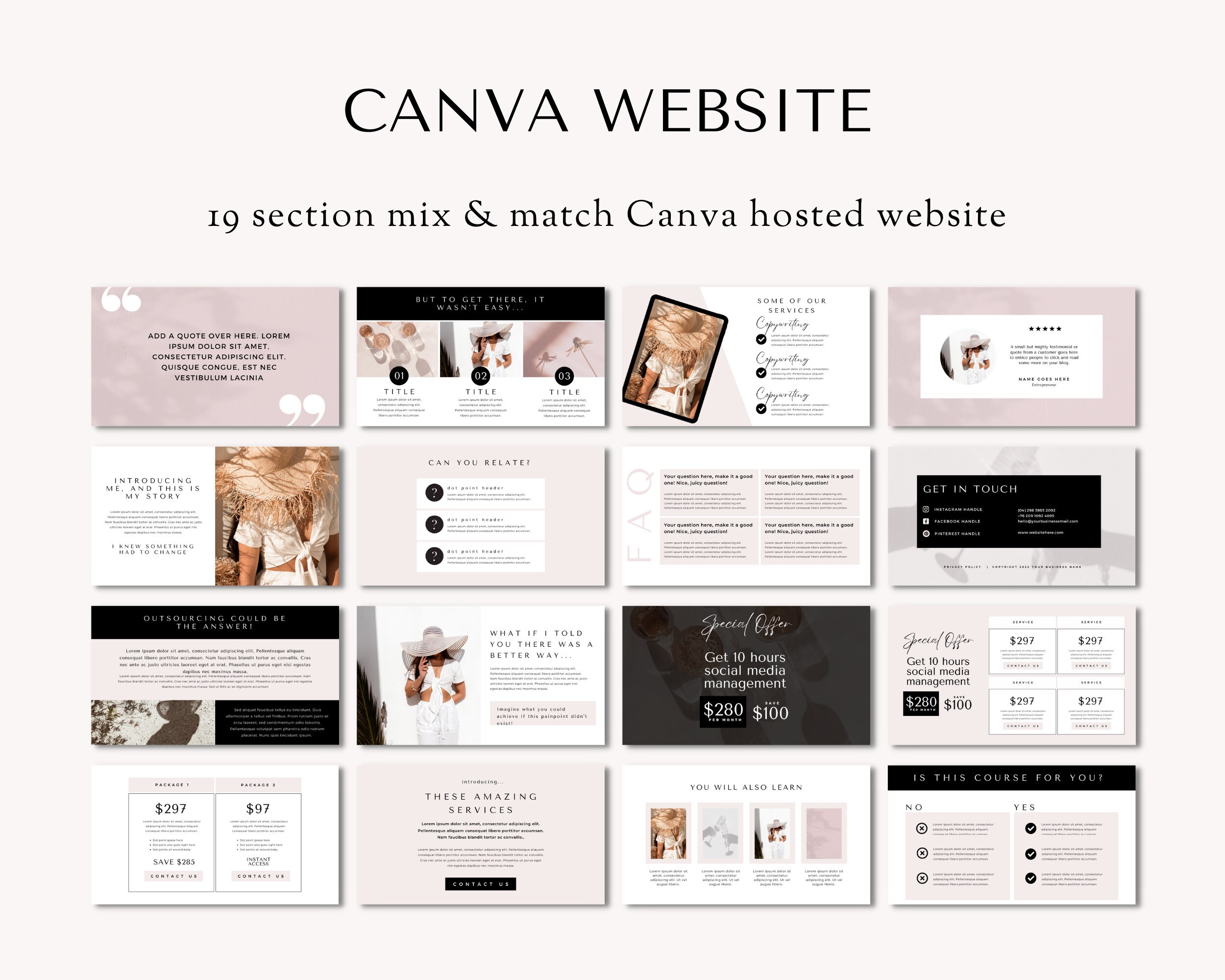 Virtual Assistant Canva Template Bundle Services Guide - Etsy