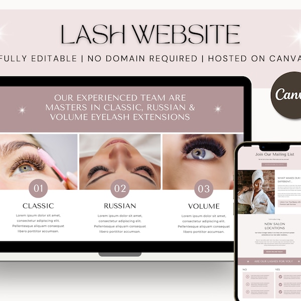 Lash Tech Website - Etsy