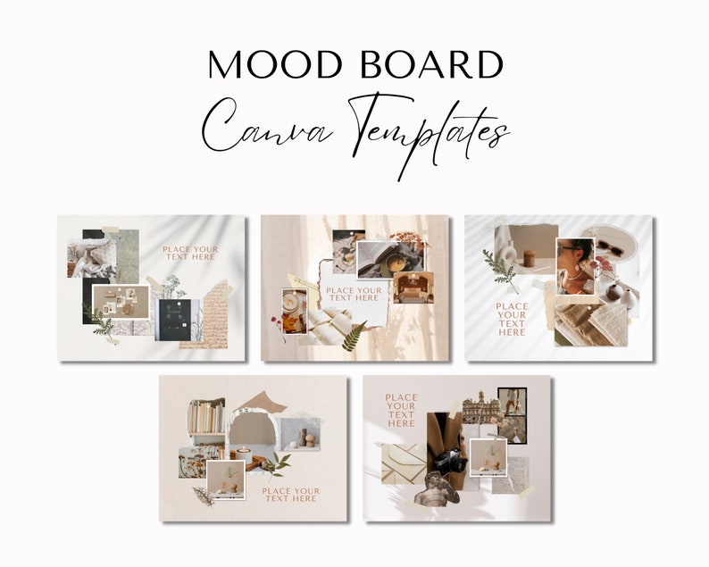 Mood Board Templates Canva, DIY Branding Kit, Mood Board Creation ...